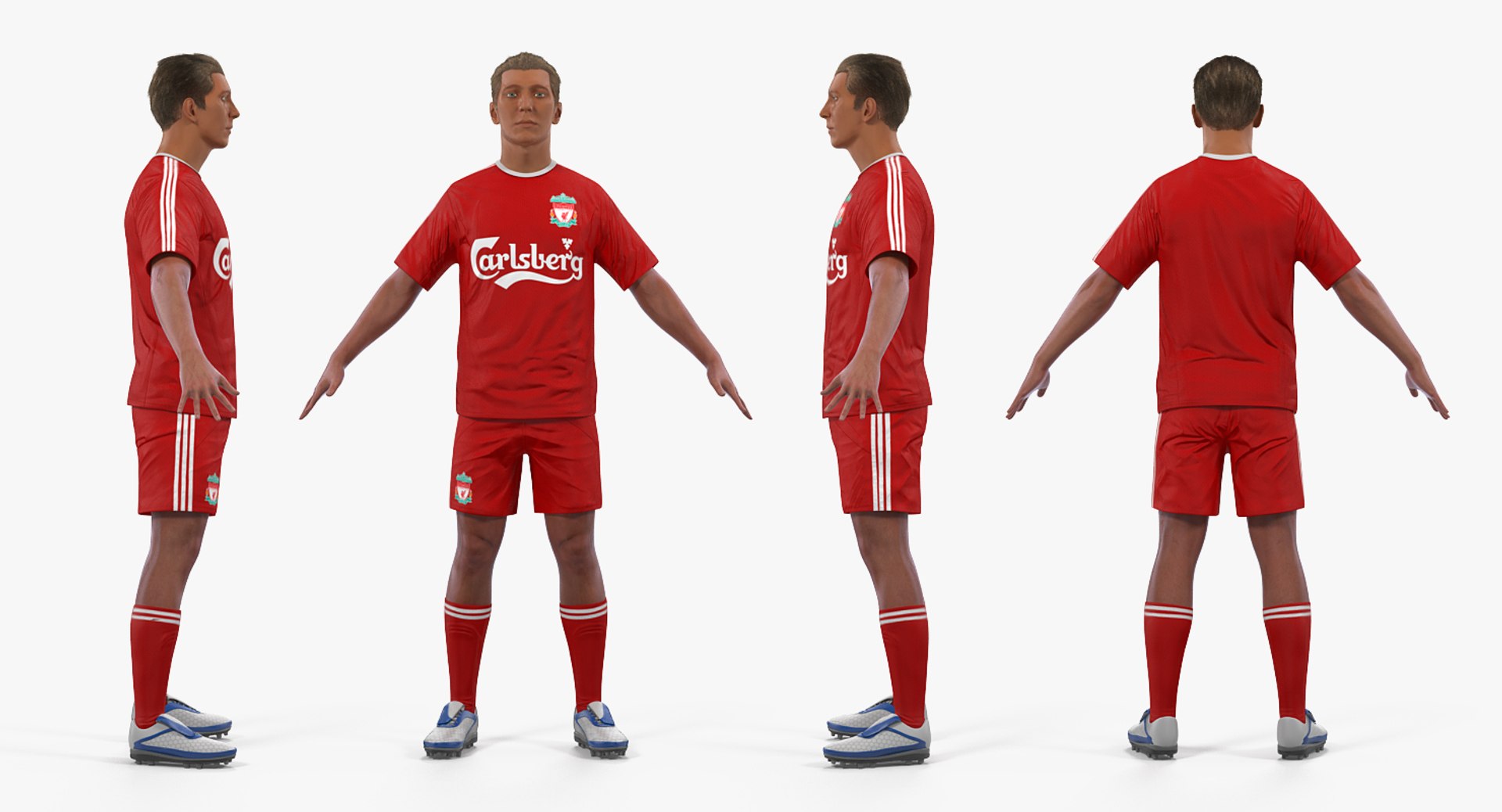 Soccer football player liverpool 3D model - TurboSquid 1314157
