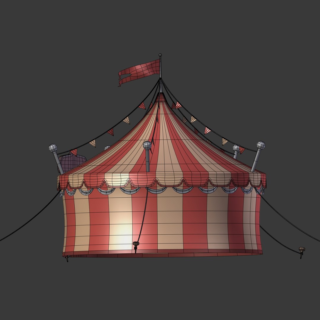 Cartoon circus 3D model - TurboSquid 1289311