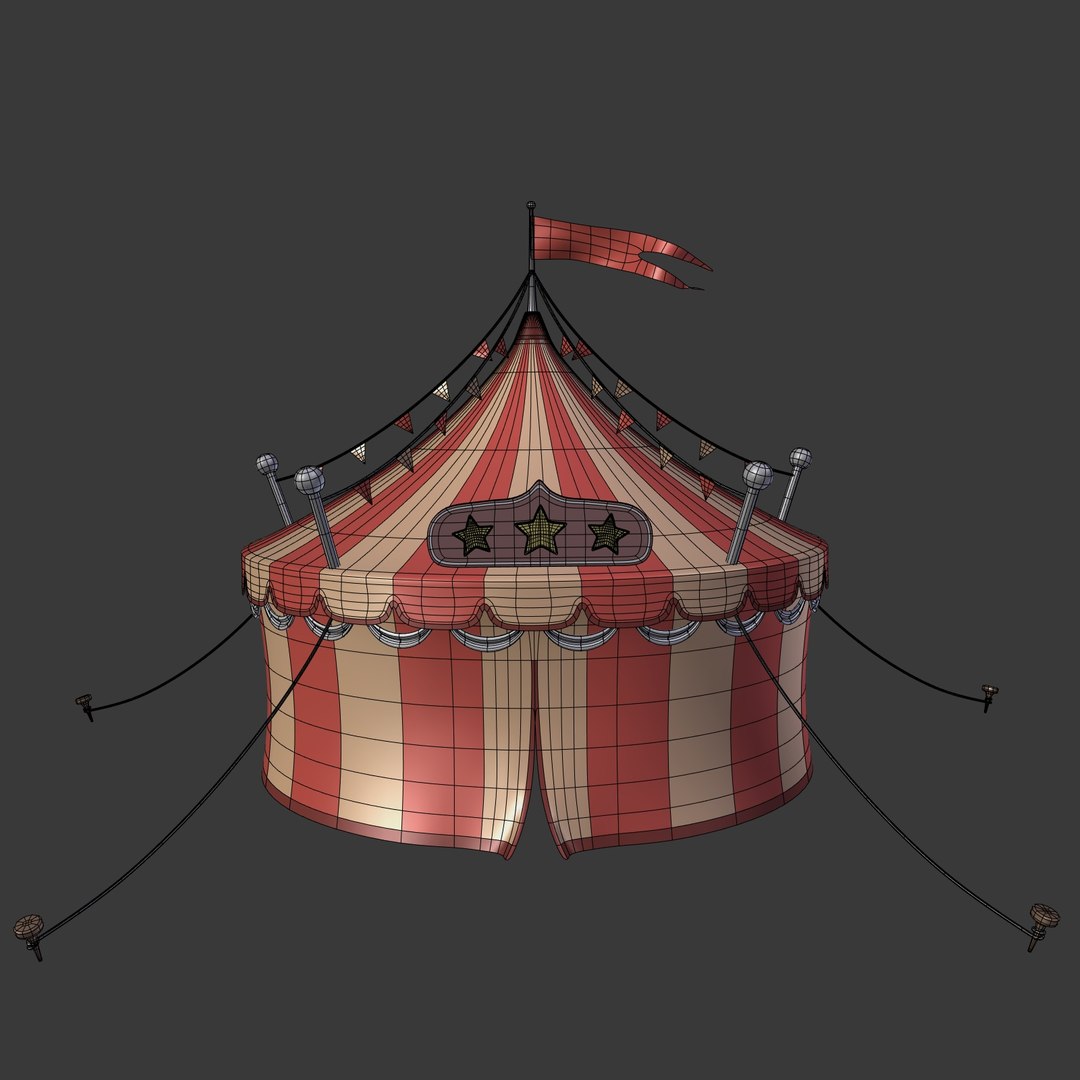 Cartoon circus 3D model - TurboSquid 1289311