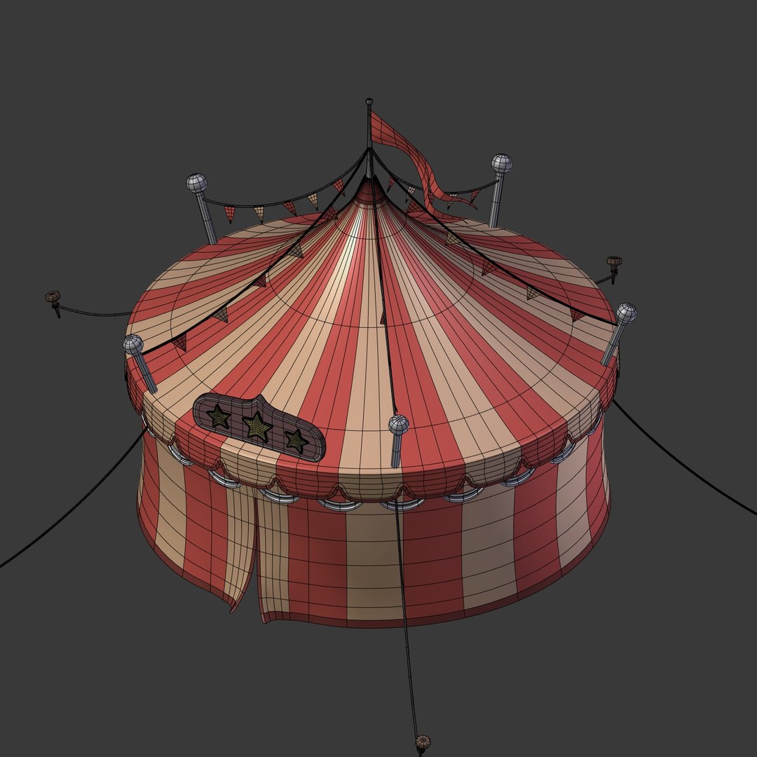Cartoon circus 3D model - TurboSquid 1289311