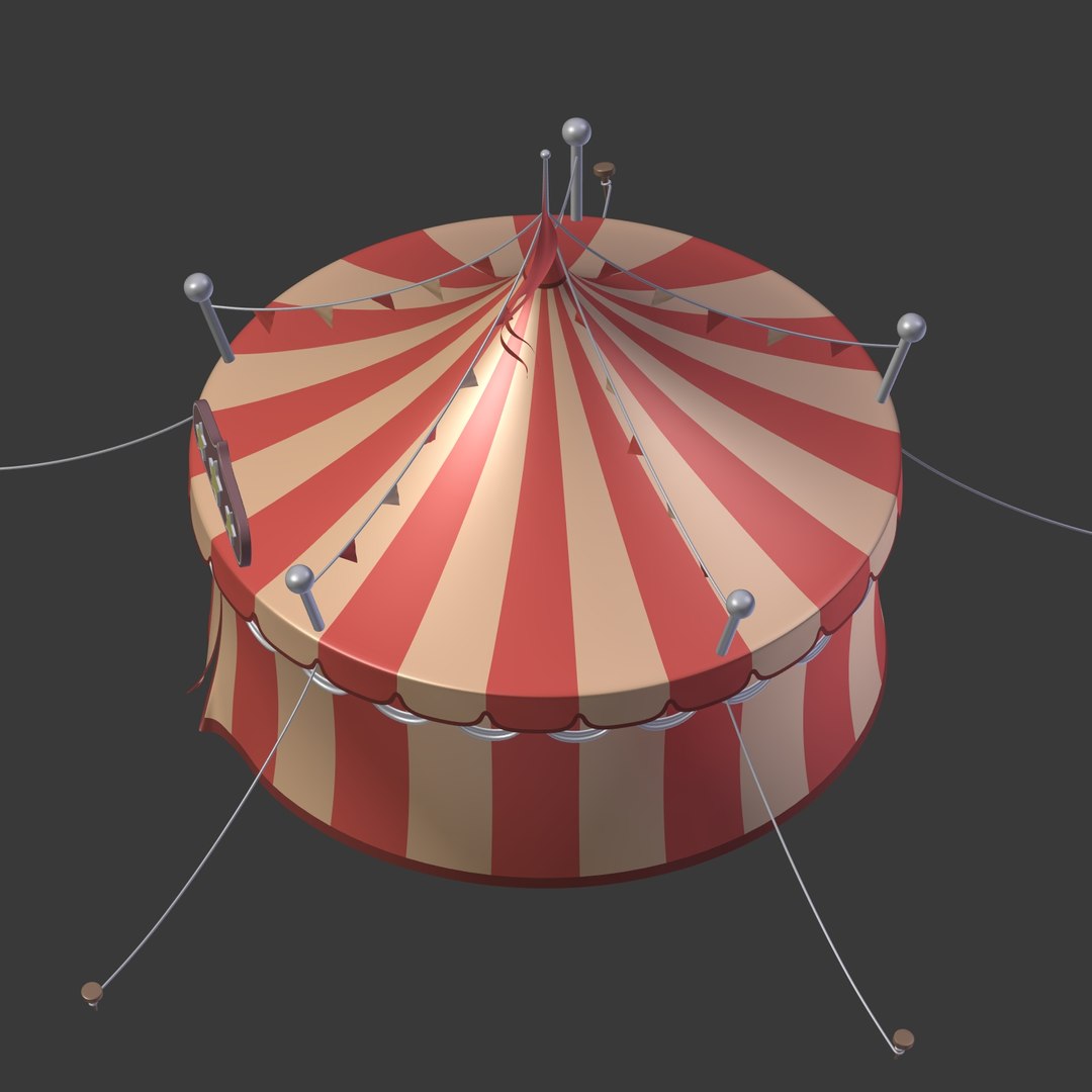 Cartoon circus 3D model - TurboSquid 1289311