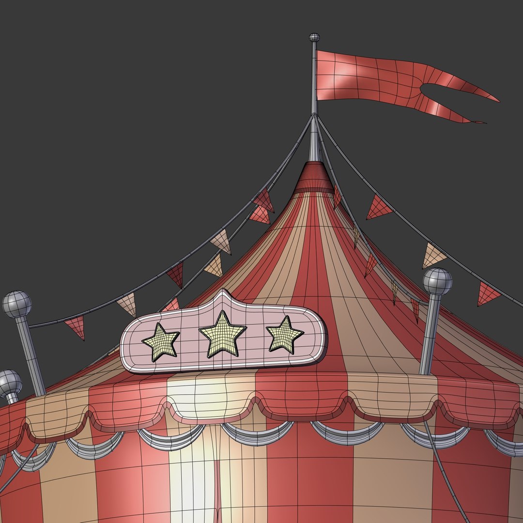 Cartoon circus 3D model - TurboSquid 1289311