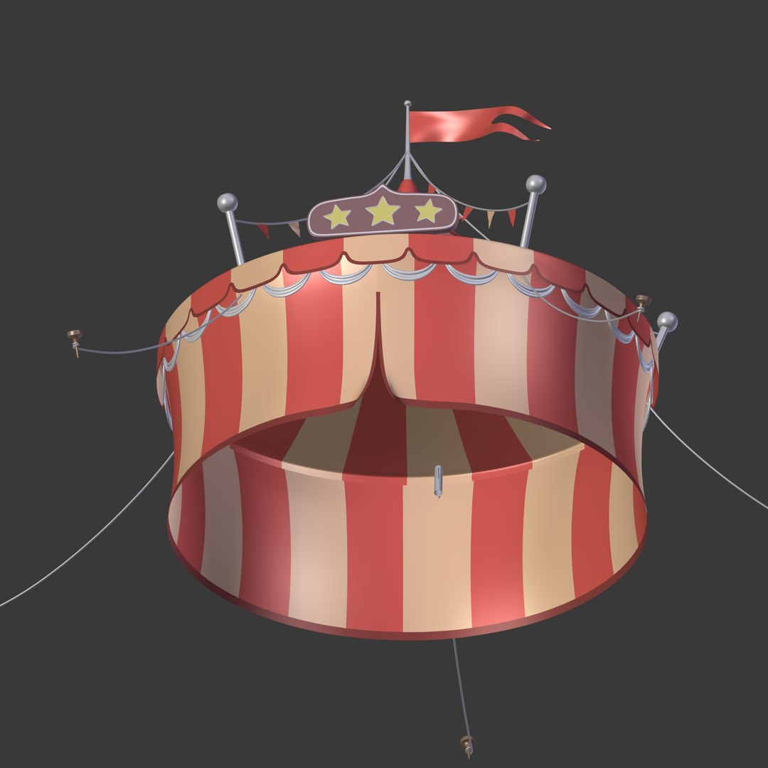 Cartoon circus 3D model - TurboSquid 1289311