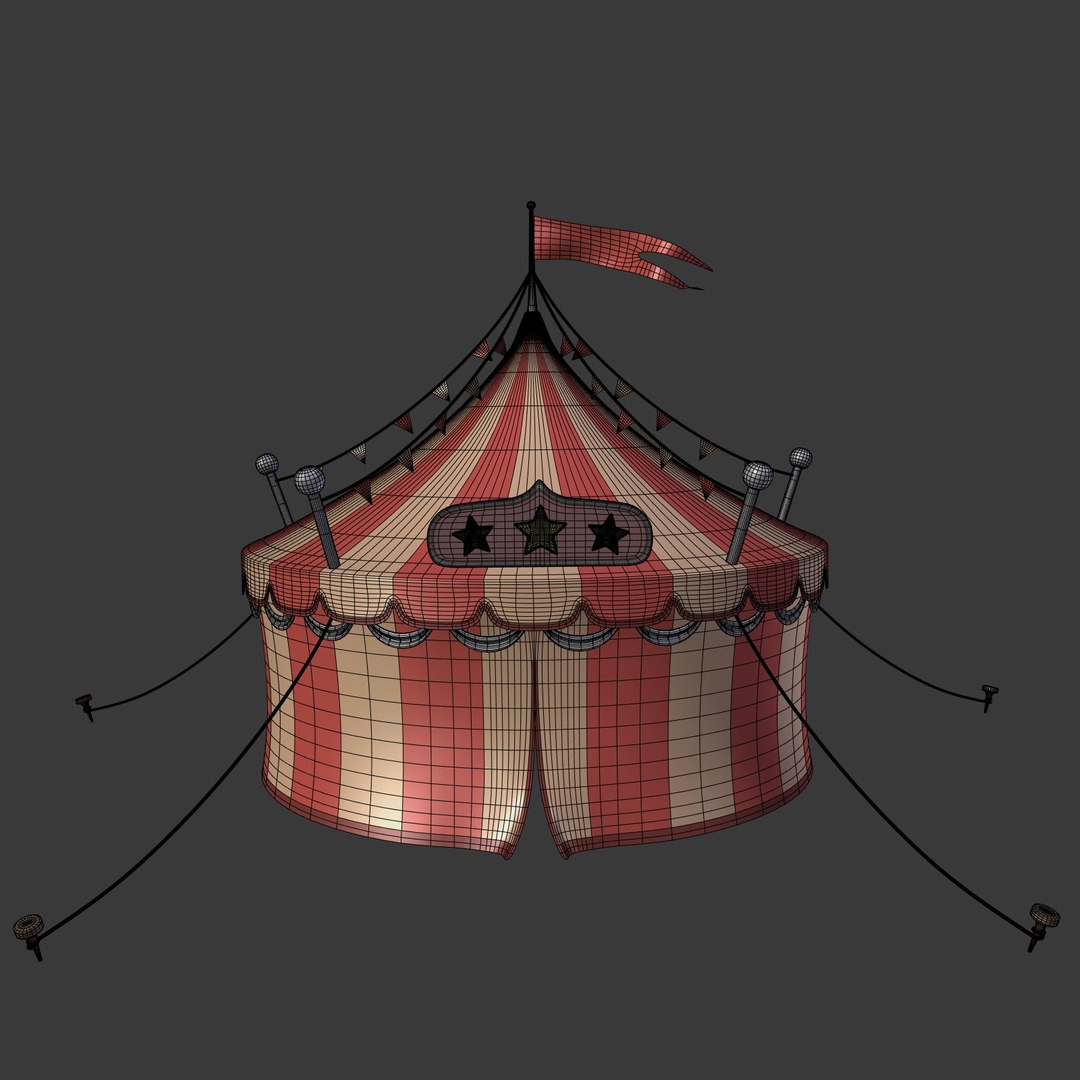 Cartoon circus 3D model - TurboSquid 1289311