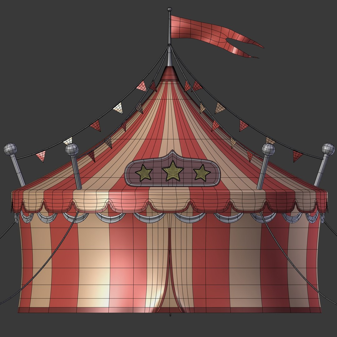 Cartoon circus 3D model - TurboSquid 1289311