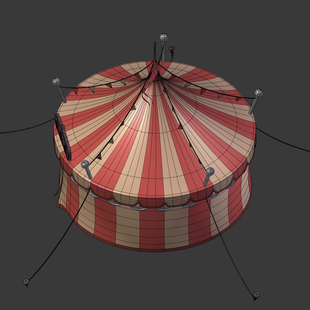 Cartoon circus 3D model - TurboSquid 1289311