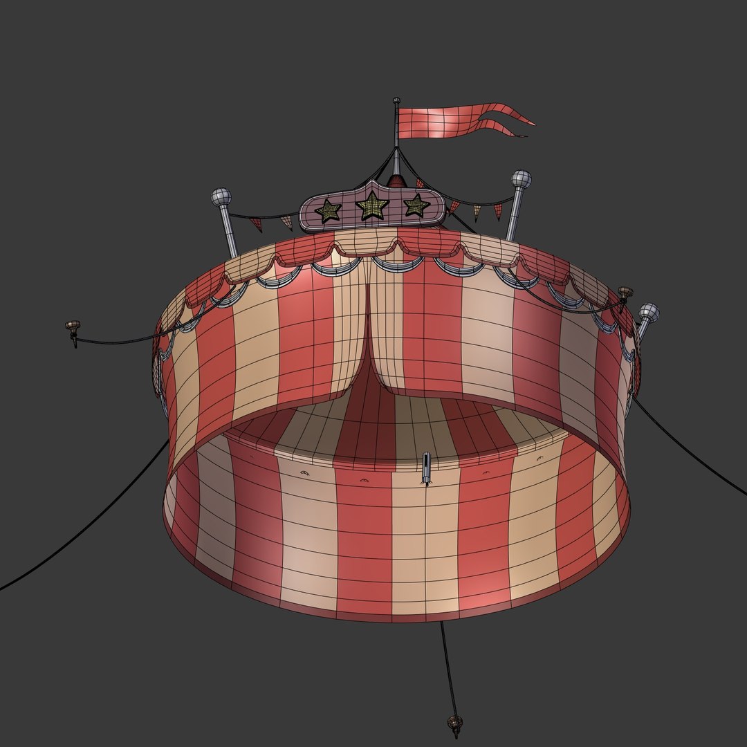 Cartoon circus 3D model - TurboSquid 1289311