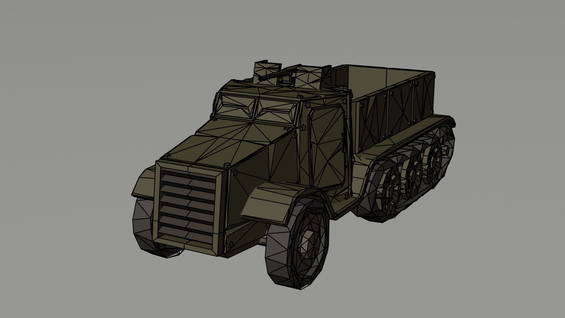 Low-poly Dieselpunk cartoon armored car kit 3D model - TurboSquid 1912764