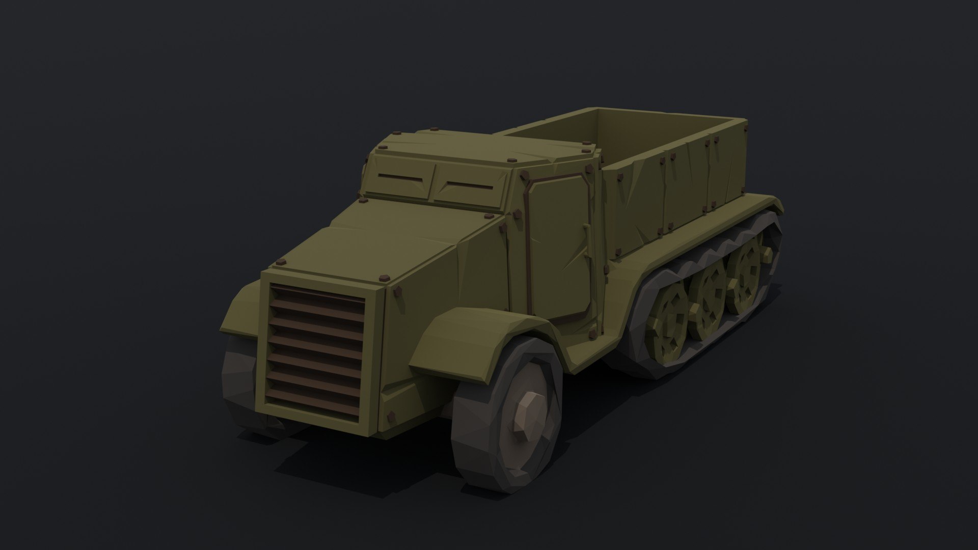 Low-poly Dieselpunk cartoon armored car kit 3D model - TurboSquid 1912764