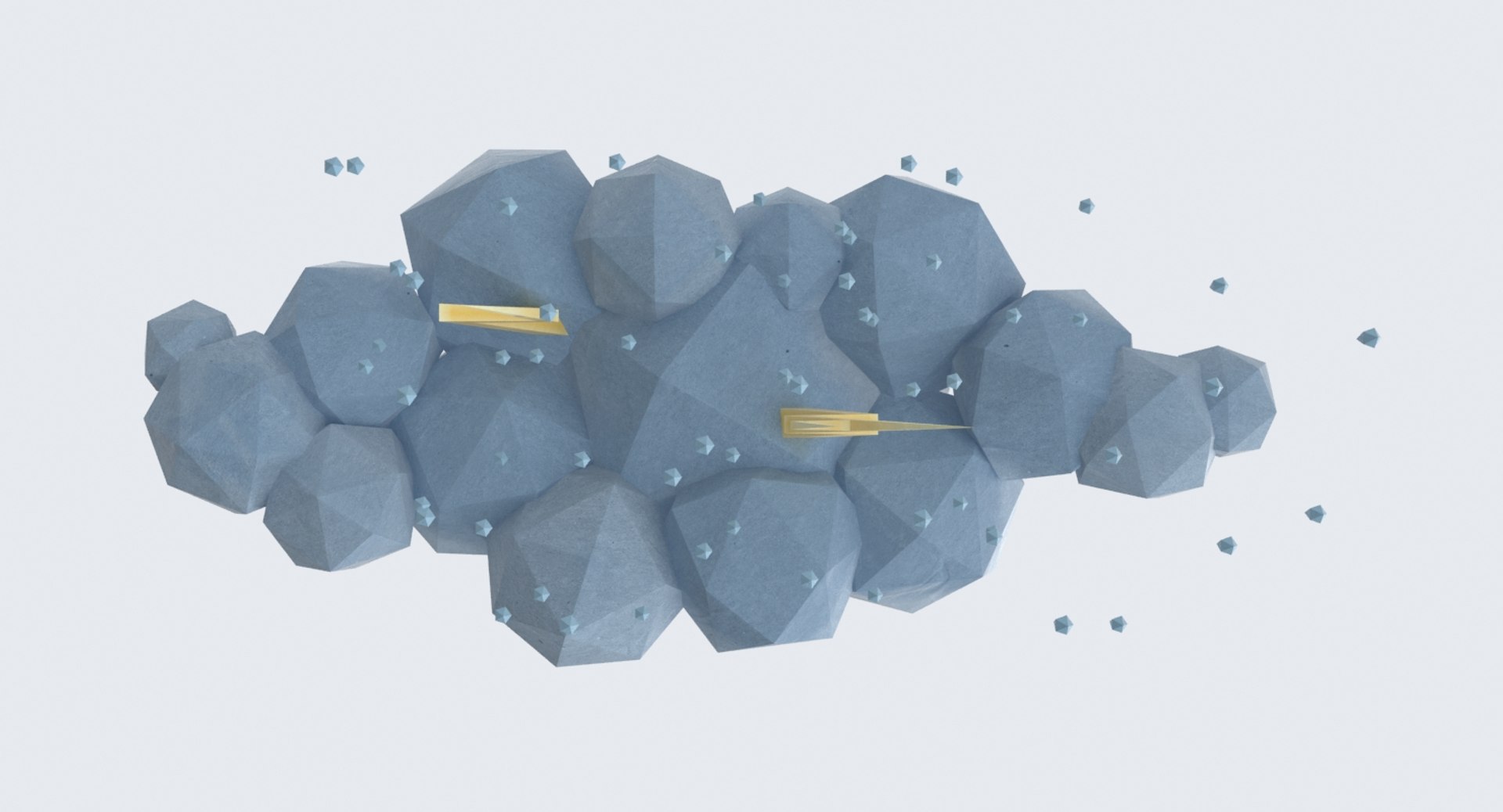 3d cloud storm lightning model