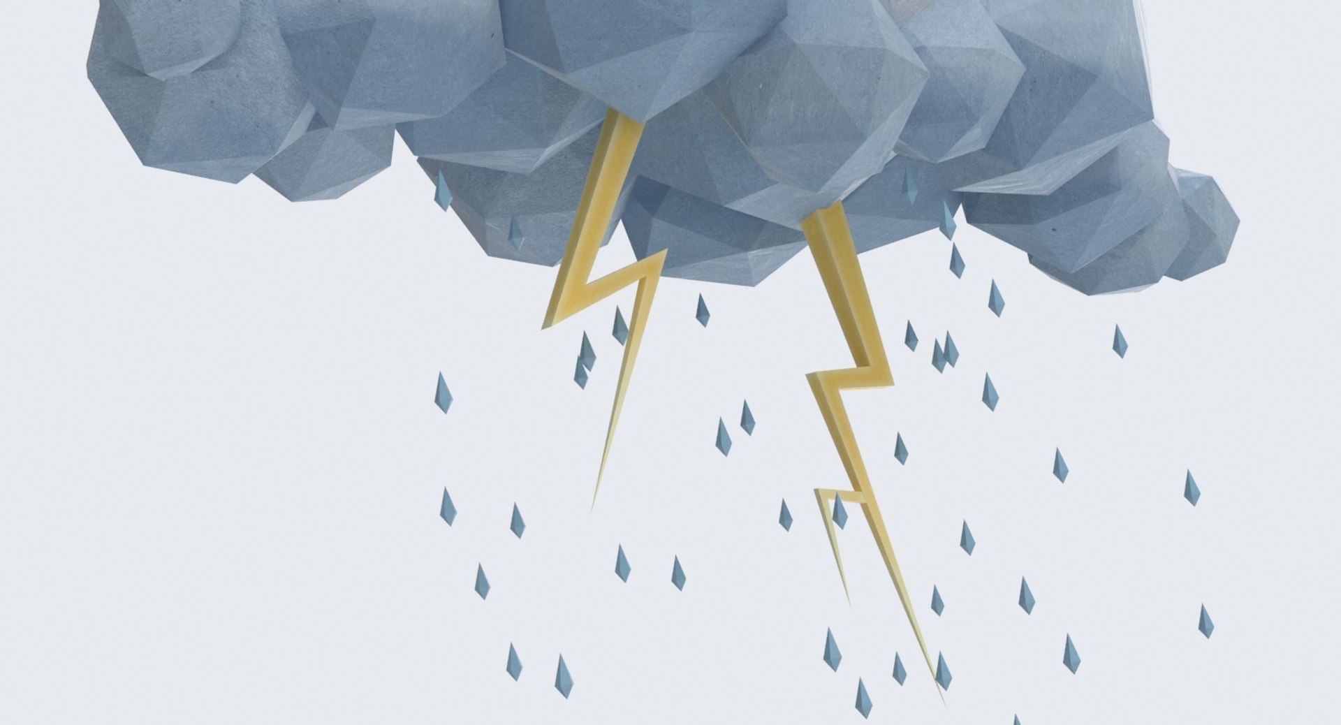 3d cloud storm lightning model