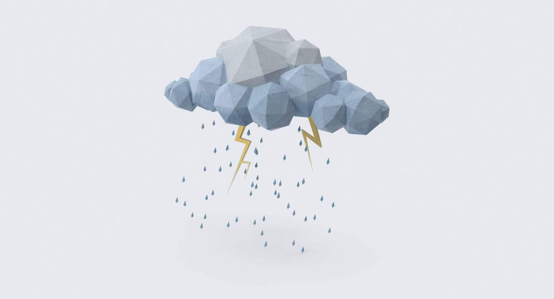 3d cloud storm lightning model