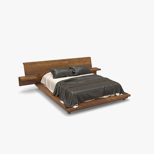 Wood Bed Model - TurboSquid 1390588