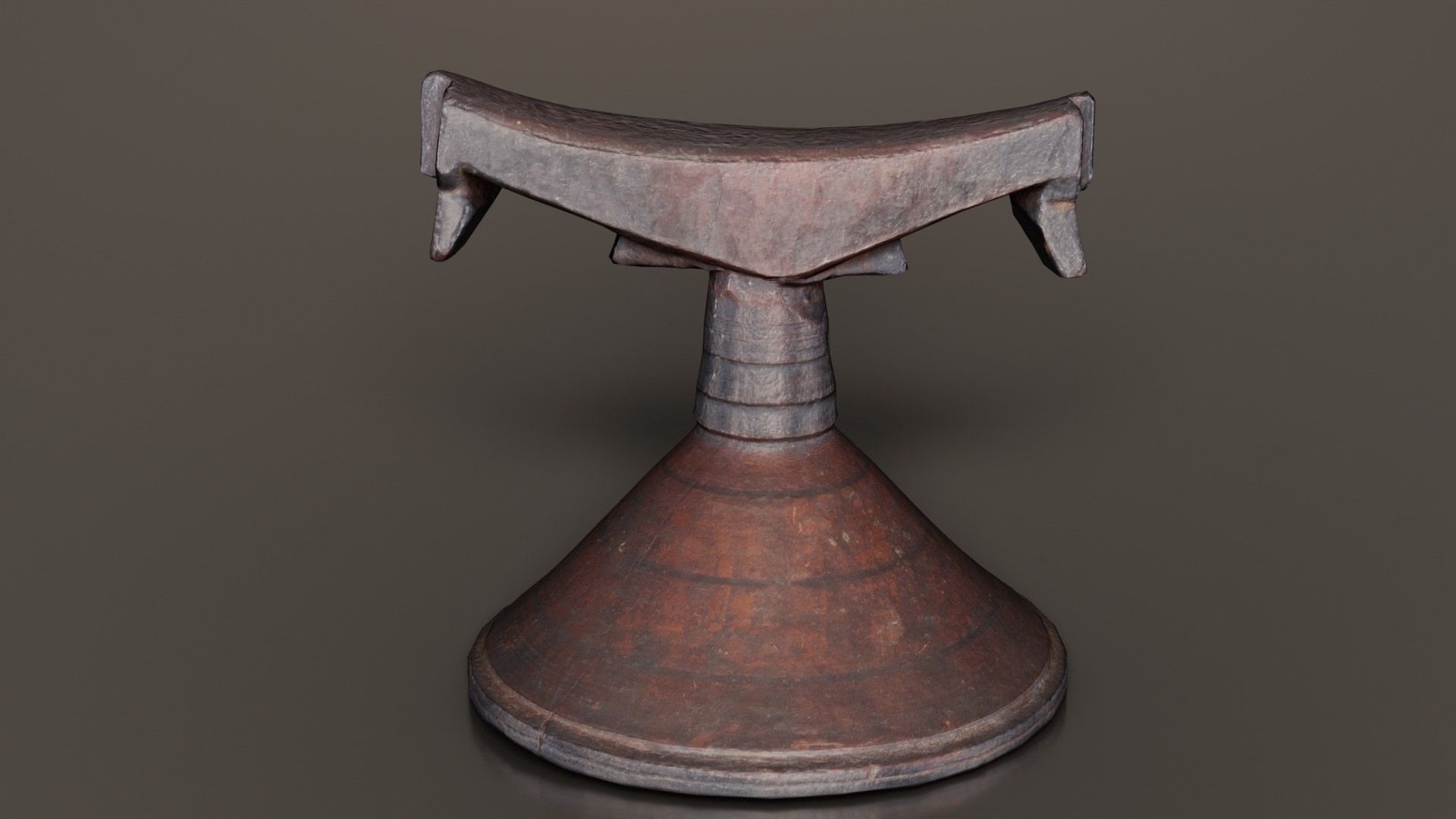 3D Headrest Africa Wood Furniture Prop 13 Remastered - TurboSquid 2363263