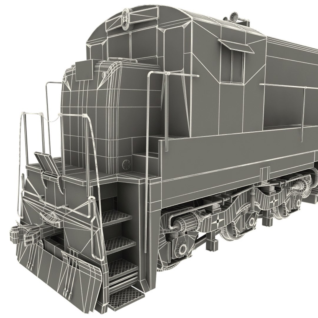 realistic train goods wagons 3d model