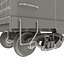 Realistic Train Goods Wagons 3d Model