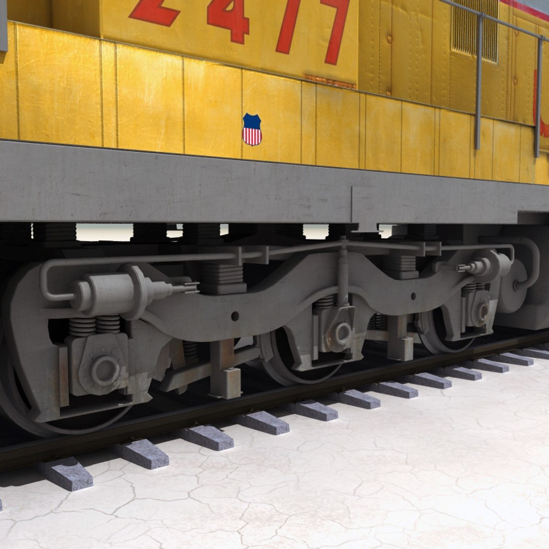 Realistic Train Goods Wagons 3d Model