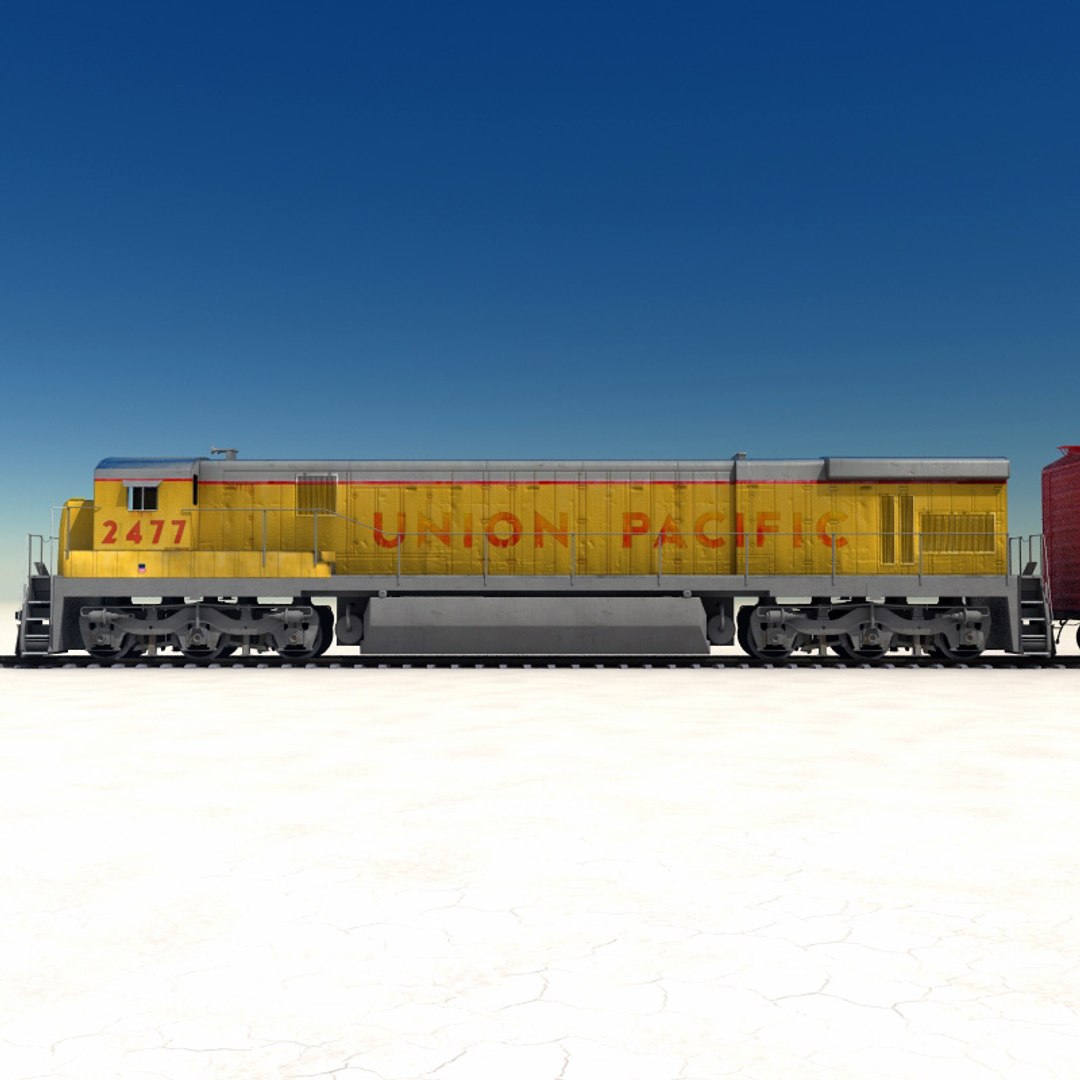Realistic Train Goods Wagons 3d Model
