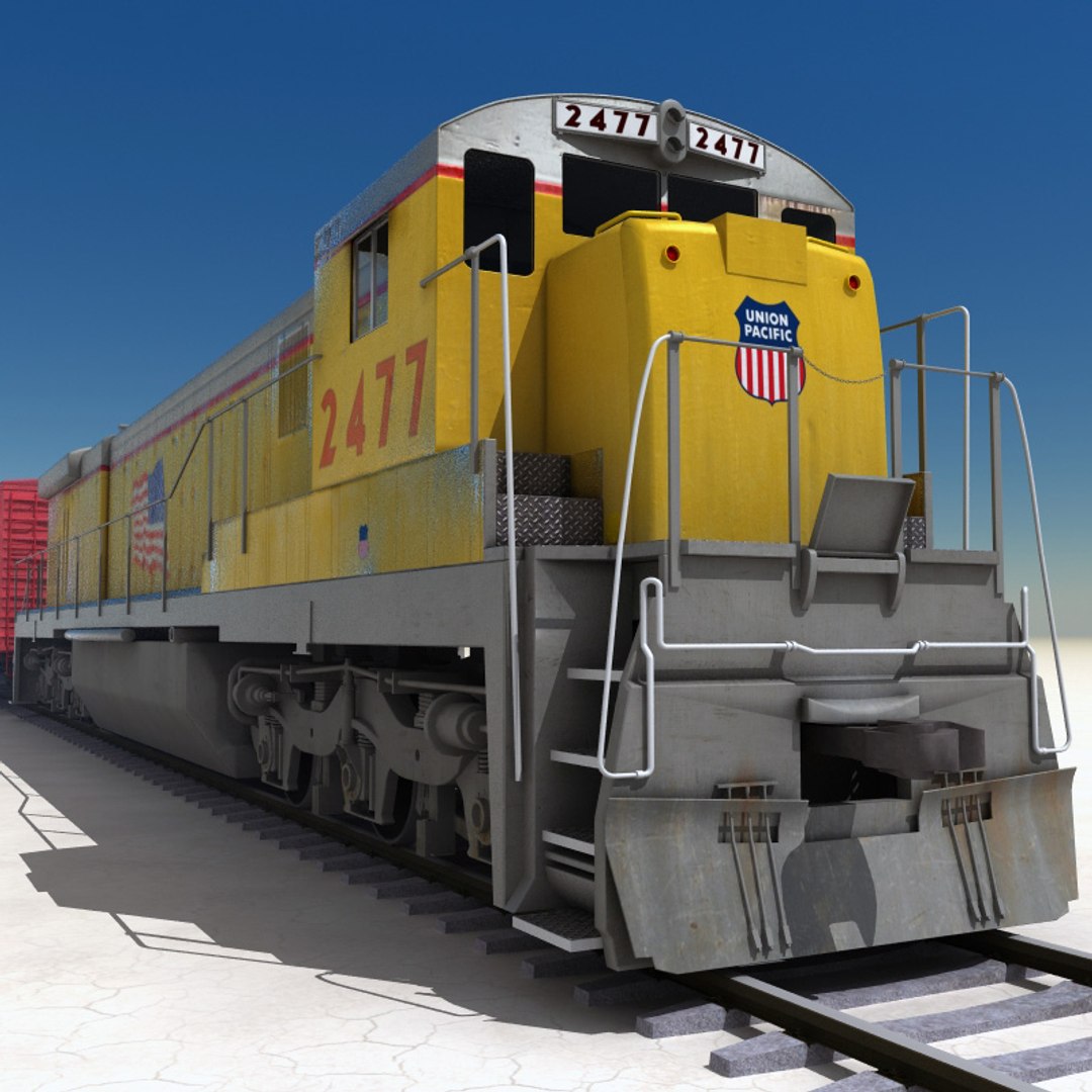 Realistic Train Goods Wagons 3d Model