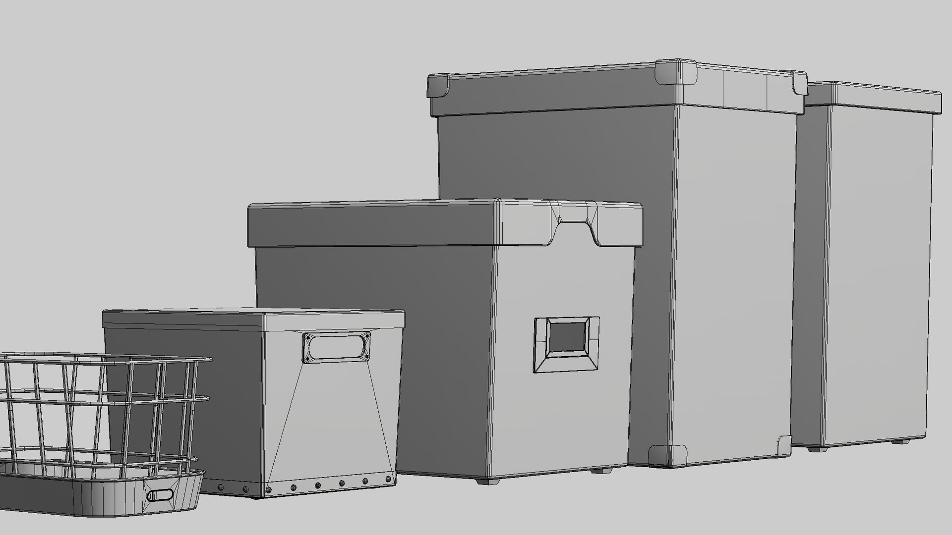 Storage Boxes 01 Model - TurboSquid 1879553