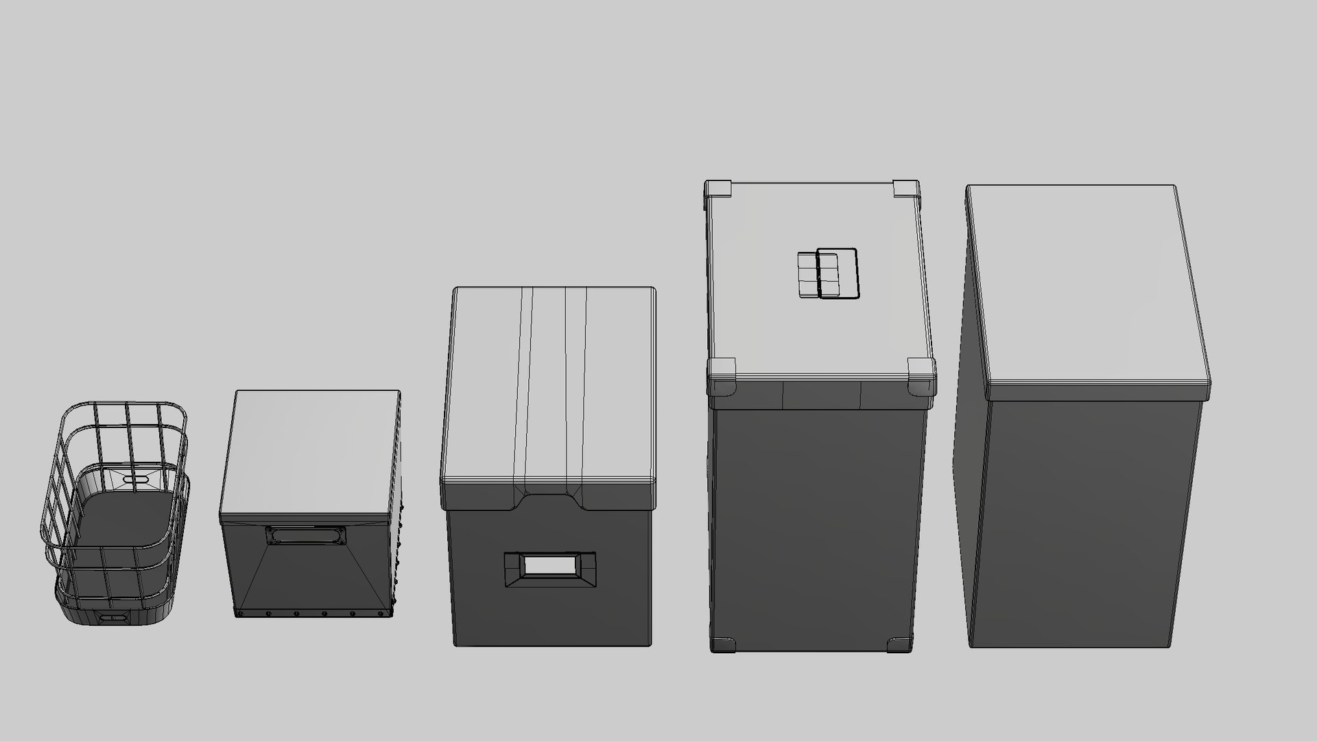 Storage Boxes 01 Model - TurboSquid 1879553