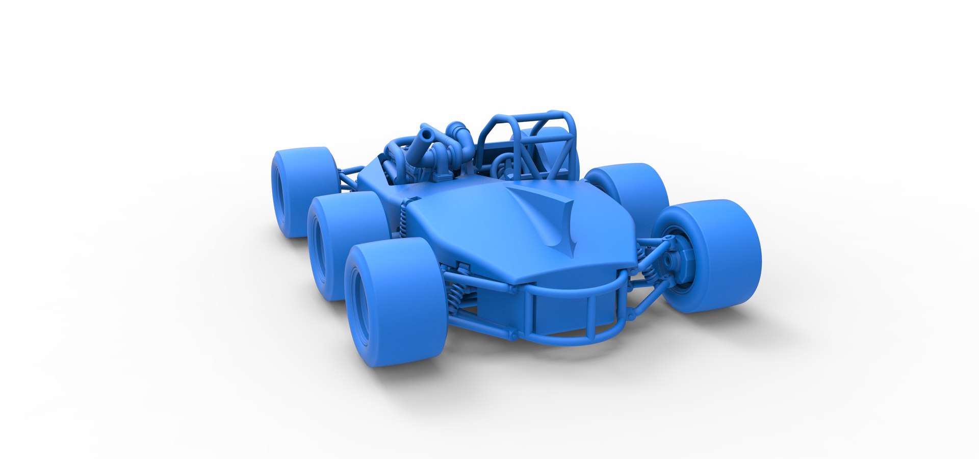 Diecast concept race car with 6 wheels Scale 1 to 25 model - TurboSquid ...