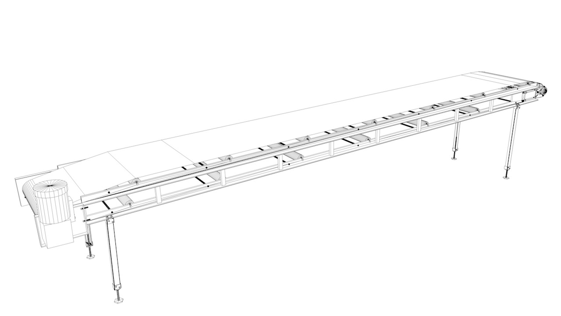 Plastic Belt COnveyor 3D - TurboSquid 1727693