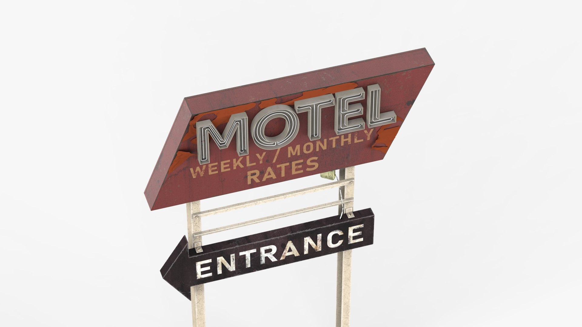 Motel Sign 3D Model - TurboSquid 2226586