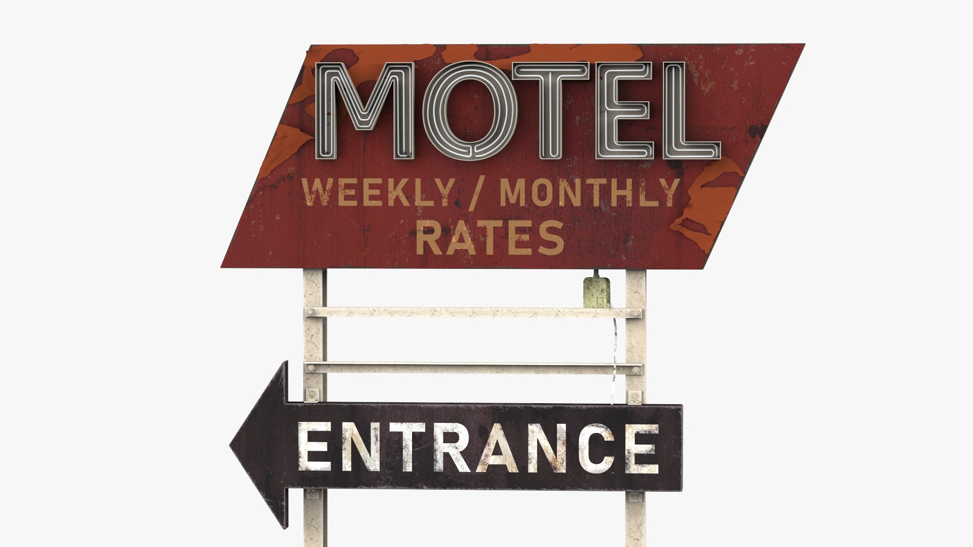 Motel Sign 3D Model - TurboSquid 2226586