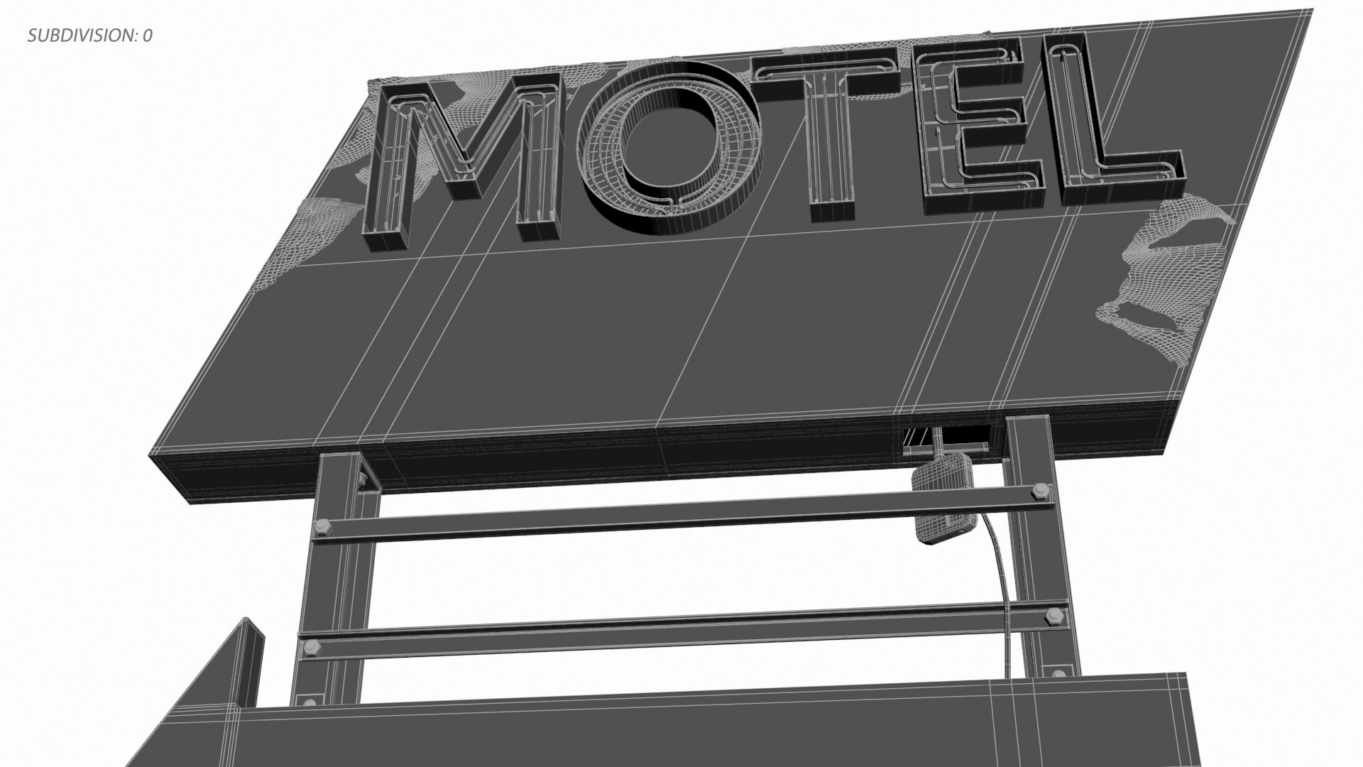 Motel Sign 3D Model - TurboSquid 2226586