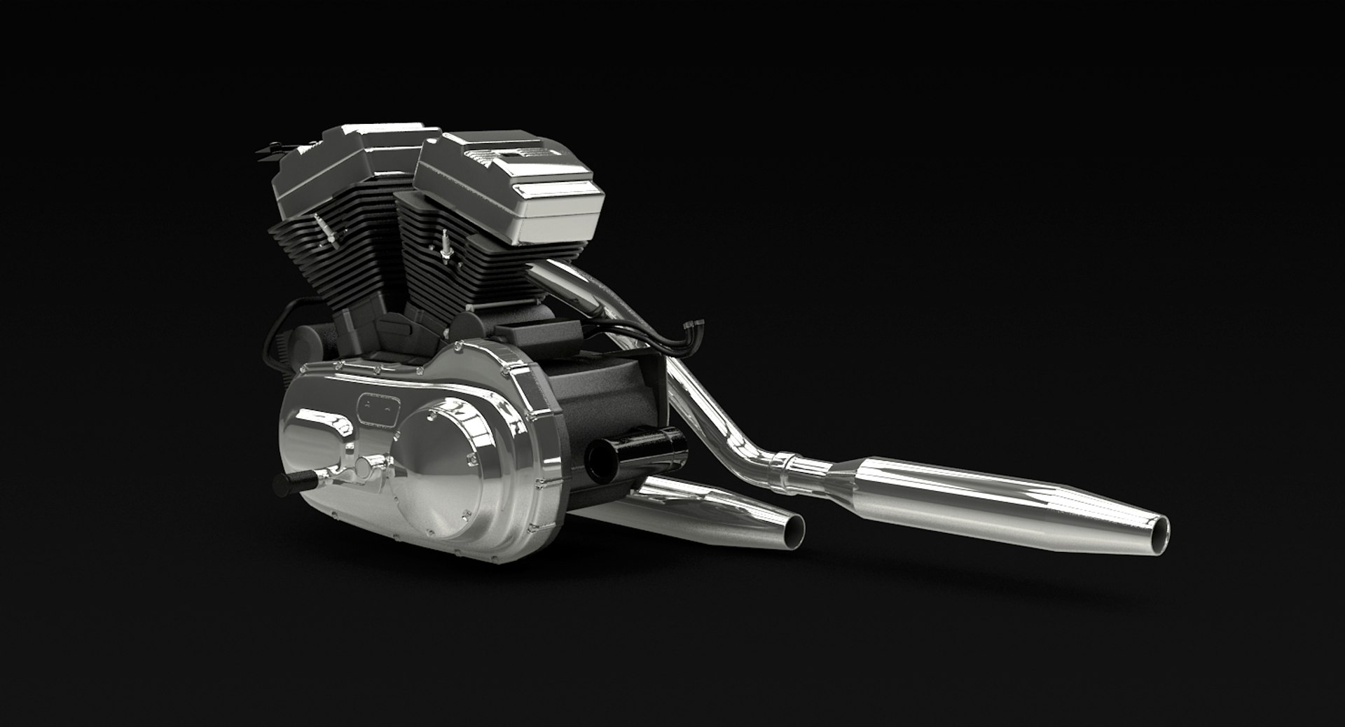 Harley-davidson Engine Twin Model - TurboSquid 1322283