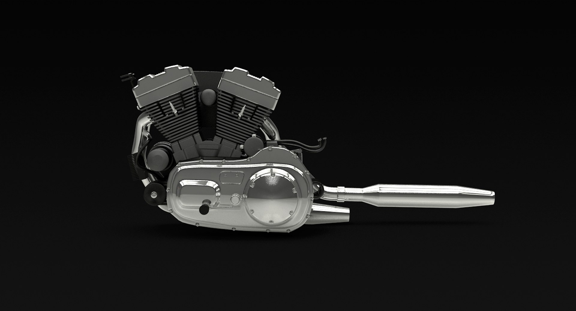 Harley-davidson Engine Twin Model - TurboSquid 1322283