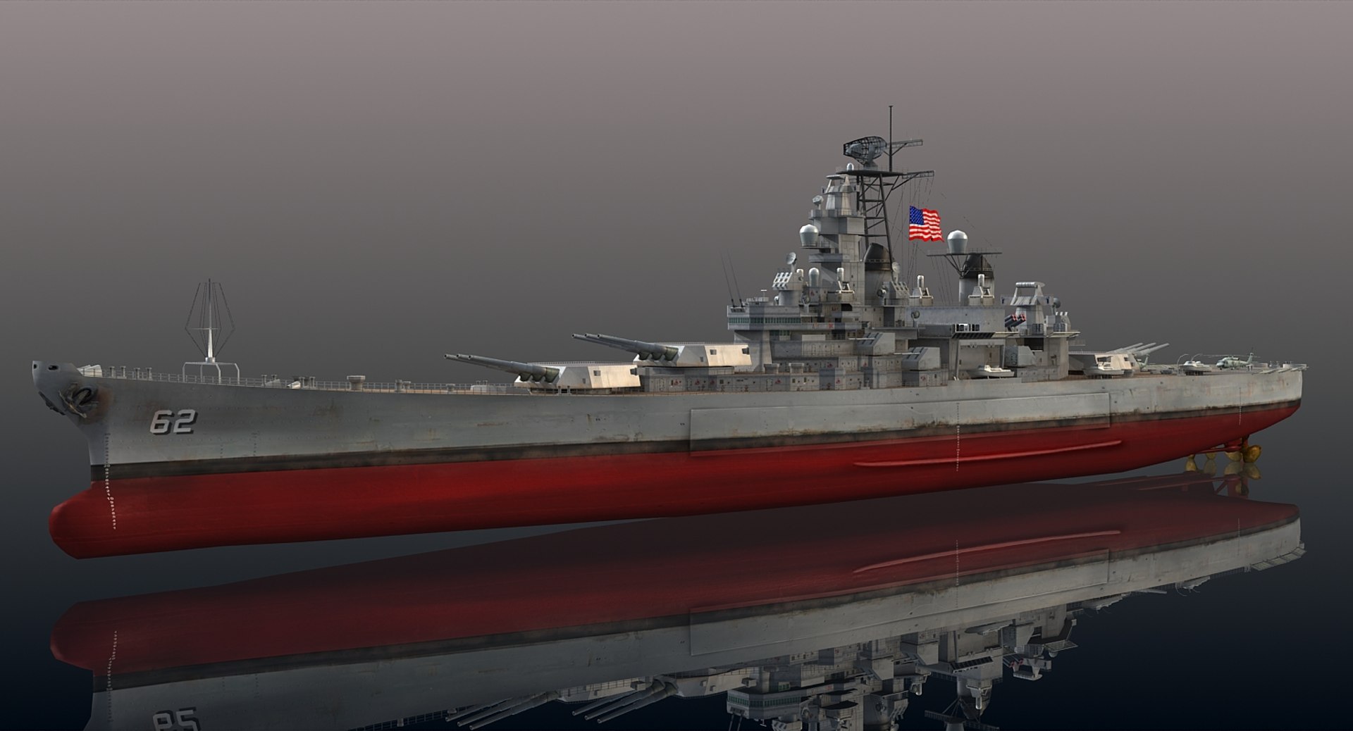 Uss New Jersey 3D Model - TurboSquid 1316331