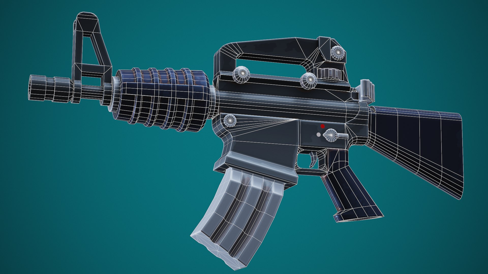 3D Stylized M4A1 V2 Low Poly - TurboSquid 1843681