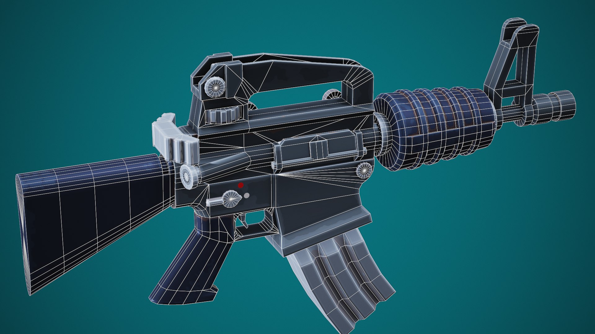 3D Stylized M4A1 V2 Low Poly - TurboSquid 1843681