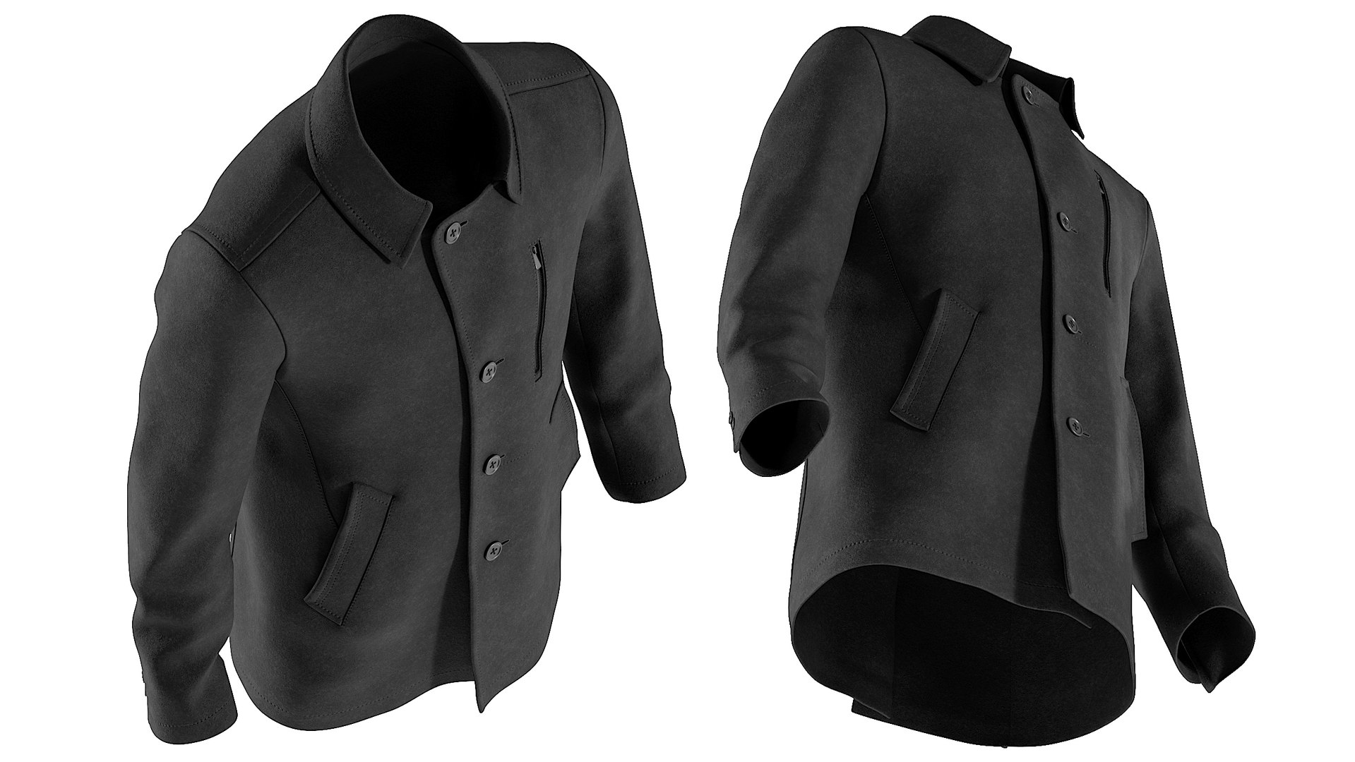 3D model realistic men s coat - TurboSquid 1661862