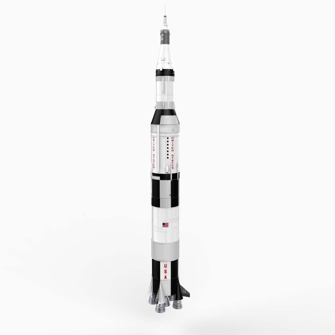Saturn V Launch Vehicle 3d Model