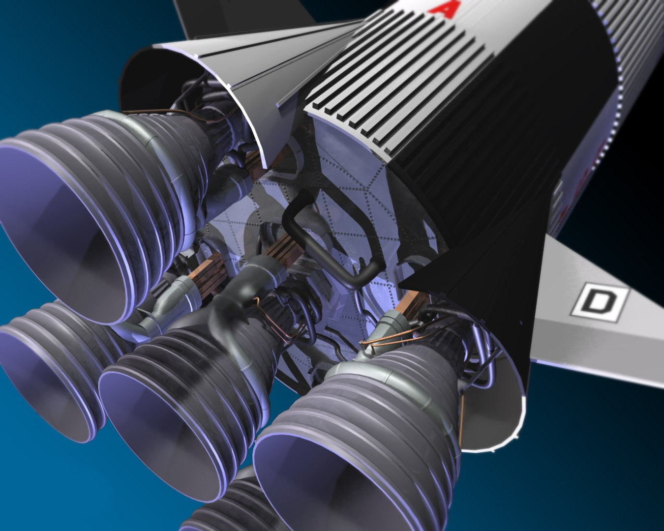 Saturn V Launch Vehicle 3d Model