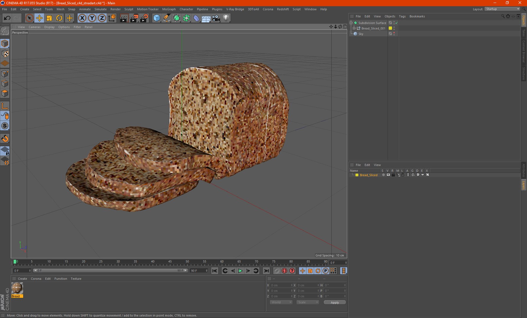 Bread Sliced 3D Model - TurboSquid 1999860