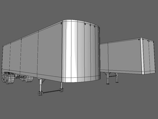 3d semi trailers model