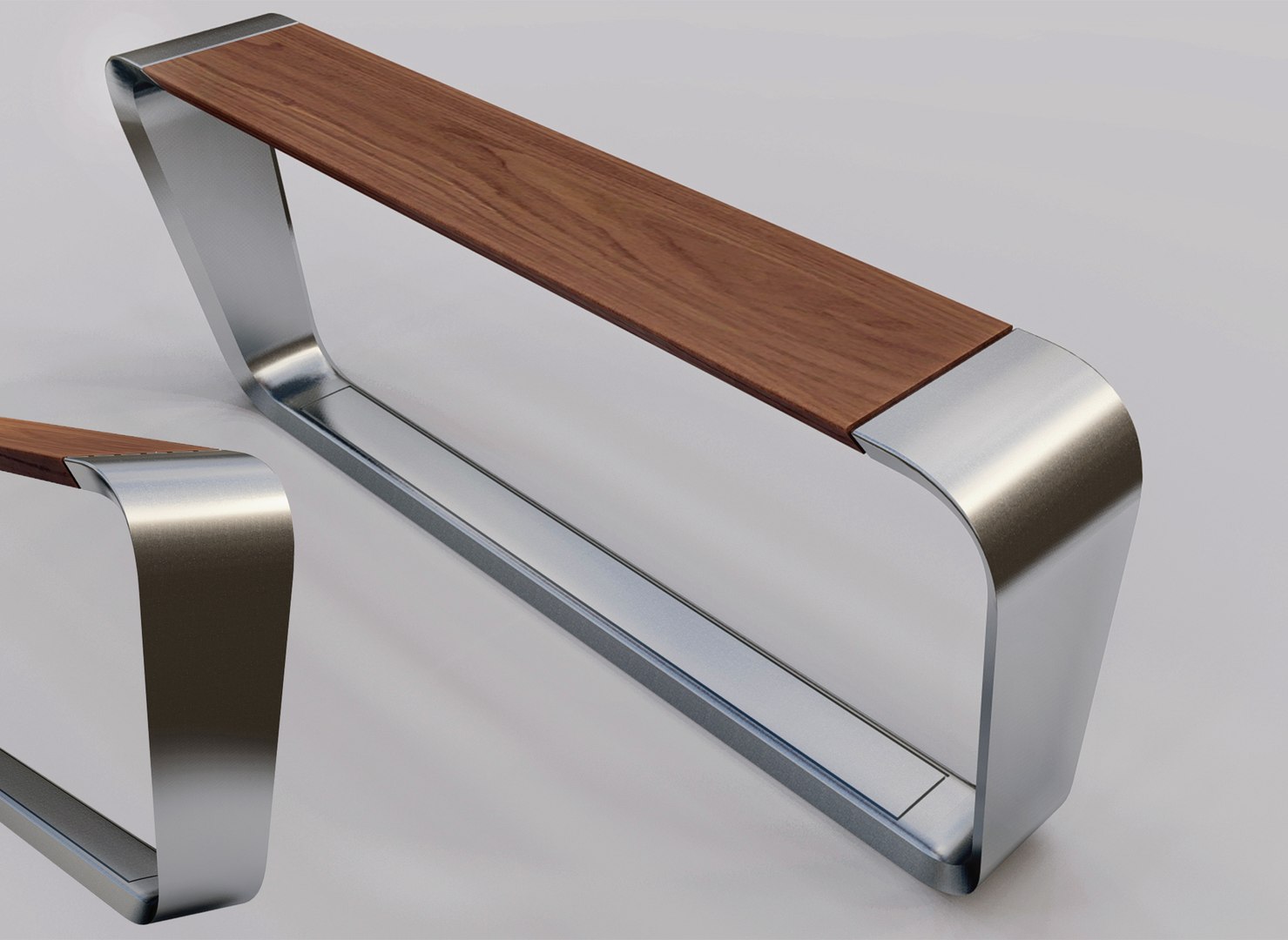 modelo 3d Contemporary public bench METRO40 CONNECT RAILS - TurboSquid ...
