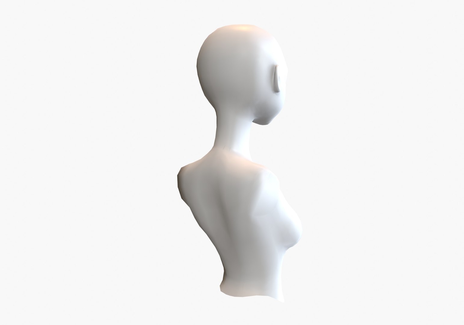 3D Female Torso Low Poly - TurboSquid 1884983