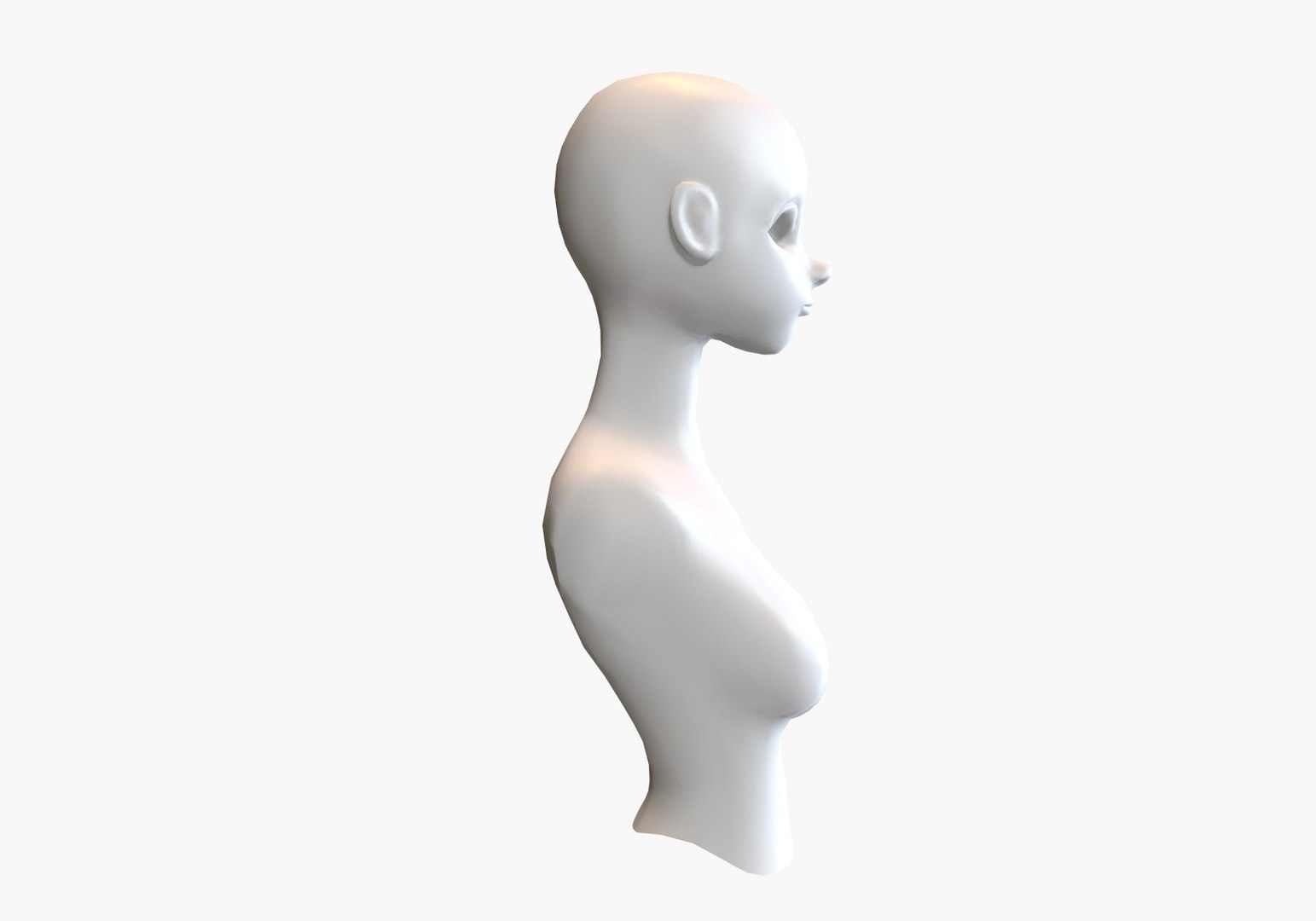 3D Female Torso Low Poly - TurboSquid 1884983