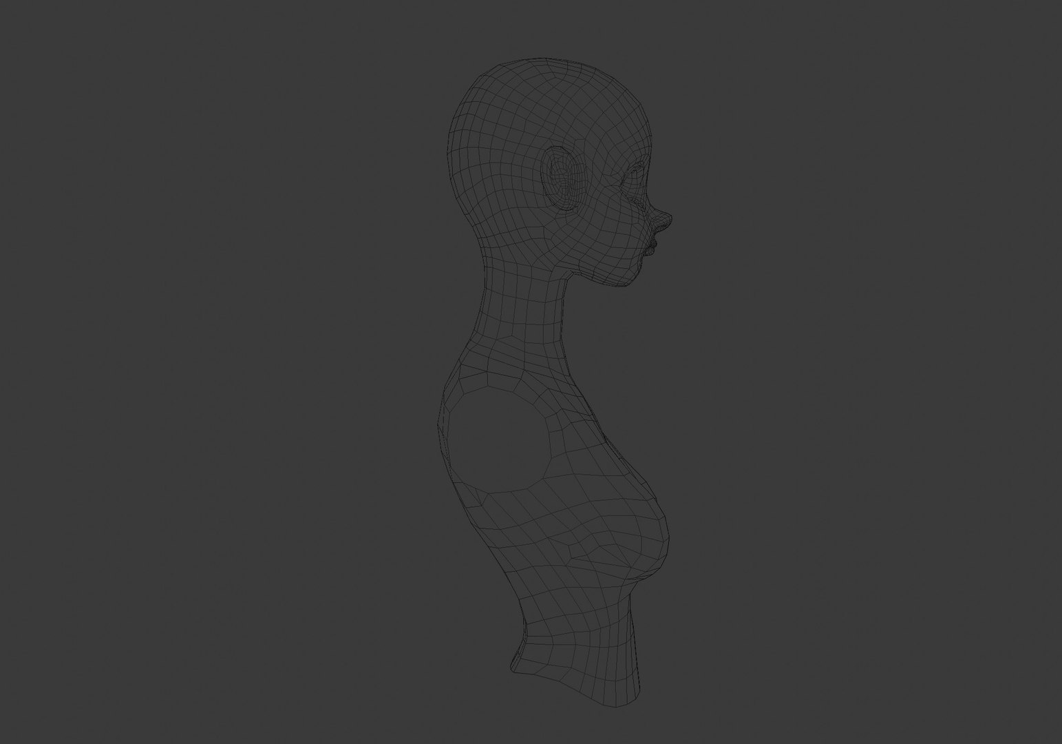 3D Female Torso Low Poly - TurboSquid 1884983
