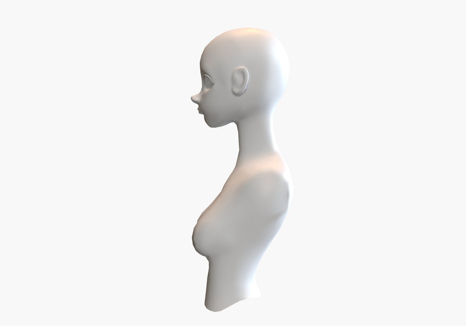 3D Female Torso Low Poly - TurboSquid 1884983