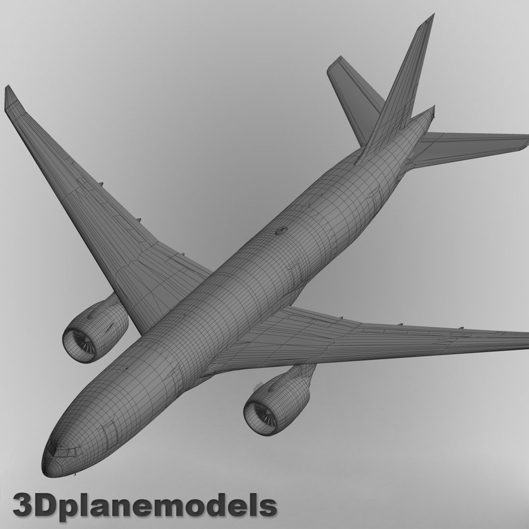Boeing 777-200lr 3d Obj
