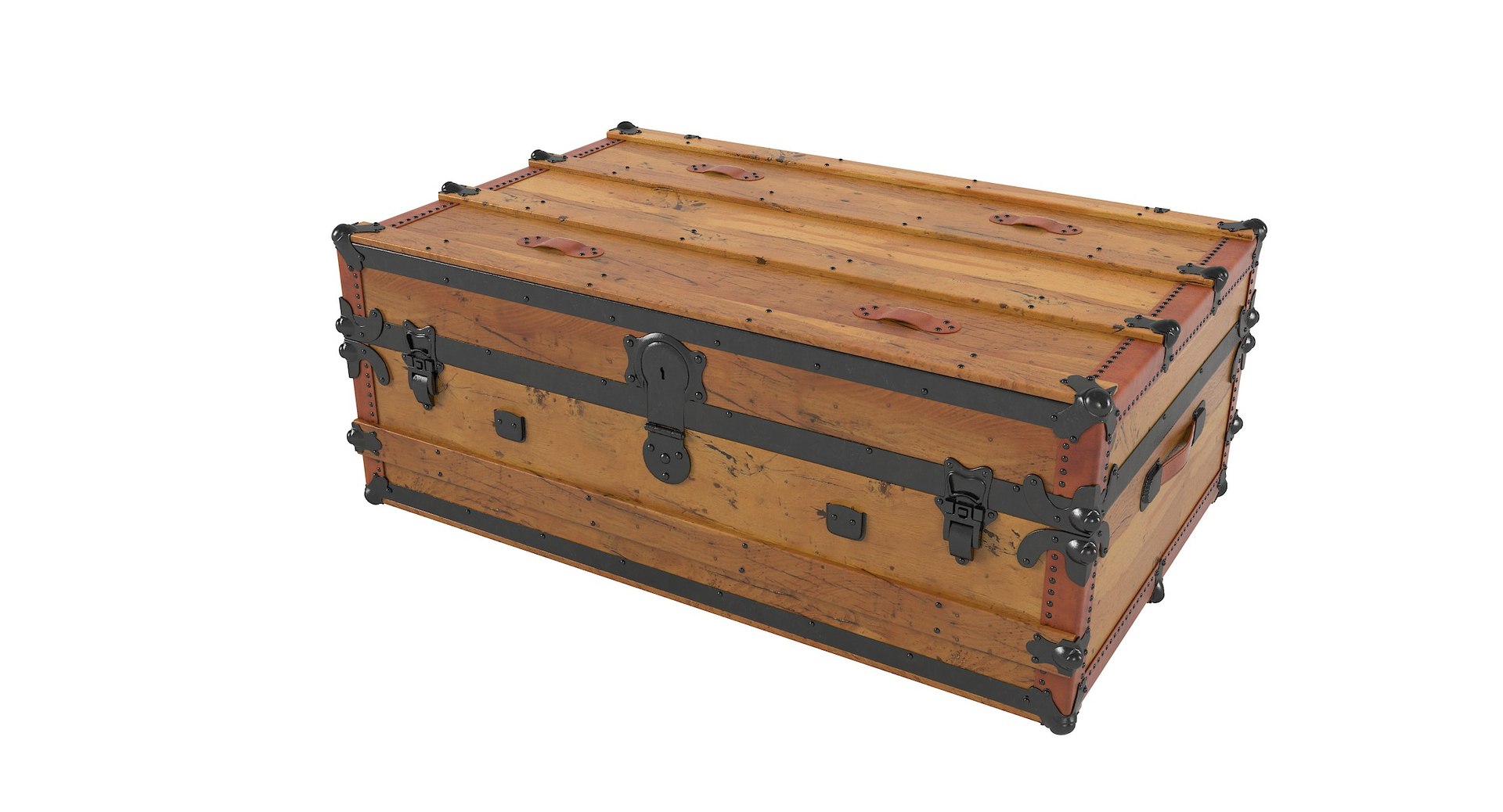 American Wooden Cabin Trunk 3D Model - TurboSquid 1393077
