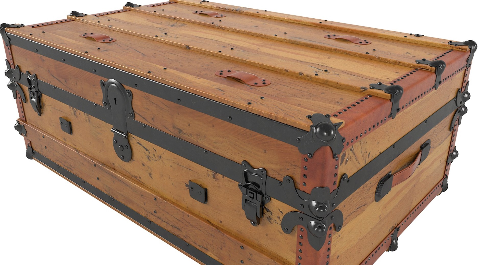 American Wooden Cabin Trunk 3D Model - TurboSquid 1393077