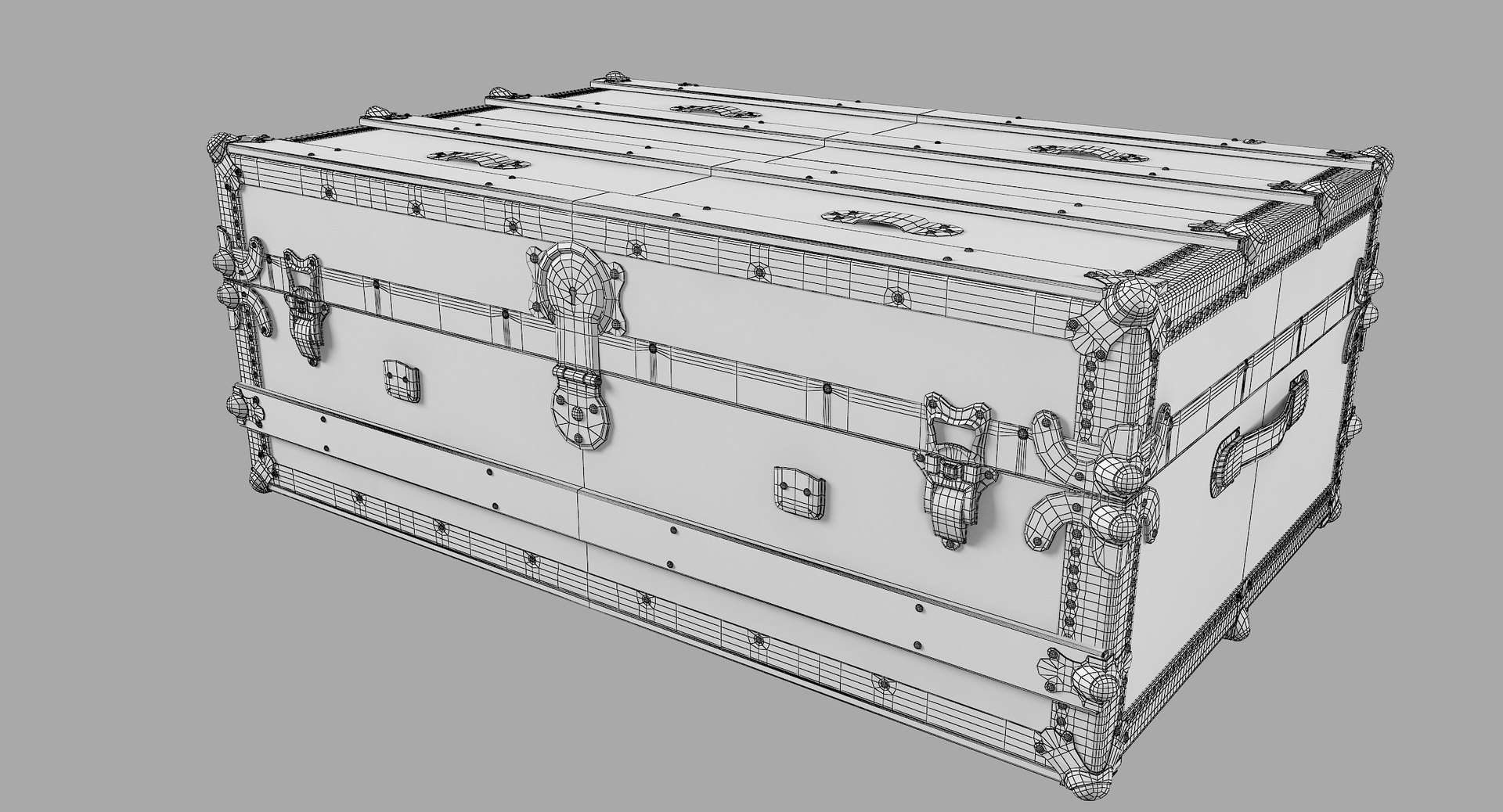 American Wooden Cabin Trunk 3D Model - TurboSquid 1393077