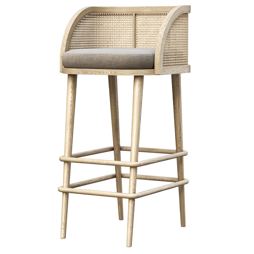 Rimma rattan bar stool DR78 3D - TurboSquid 1722435